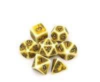 China Antique, old white background color resin dice desktop game set dnd dice for sale