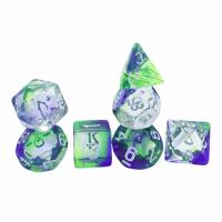 China Color crystal resin desktop game dice set dnd dice for sale