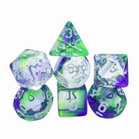 China Color crystal resin desktop game dice set dnd dice for sale