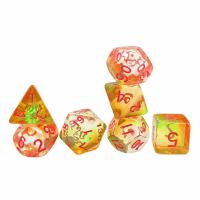 China Color crystal resin desktop game dice set dnd dice for sale