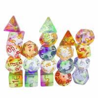 China Color crystal resin desktop game dice set dnd dice for sale