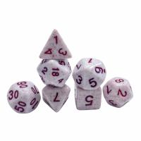 China Red word red spotted ore resin character playing board game dice set dnd dice for sale
