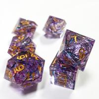China Purple color strip Resin Boarding Dice Set Dragon and Dungeon for sale