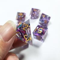 China Purple color strip Resin Boarding Dice Set Dragon and Dungeon for sale
