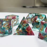 China Dried flowers Resin Boarding Dice Set Dragon and Dungeon for sale