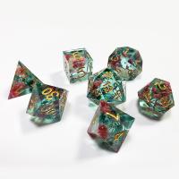 China Dried flowers Resin Boarding Dice Set Dragon and Dungeon for sale