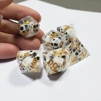 China Transparent color Crystal Skull Resin Boarding Dice Set Dragon and Dungeon for sale