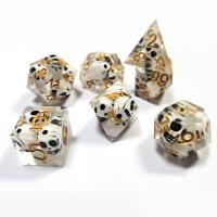 China Transparent color Crystal Skull Resin Boarding Dice Set Dragon and Dungeon for sale