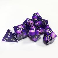 China Purple Crystal Skull Resin Boarding Dice Set Dragon and Dungeon for sale