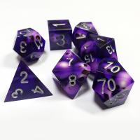 China Purple Crystal Skull Resin Boarding Dice Set Dragon and Dungeon for sale