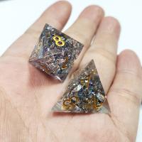 China Transparent crystal color band Resin Boarding Dice Set  dnd dice for sale