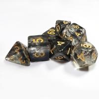 China Black smoke crystal Resin Boarding Dice Set  dnd dice for sale