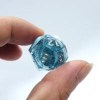 China The color of the ocean ​ Resin multi -noodle tablet game dice set  dnd dice for sale