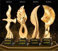 China Medal Style Custom Resin Trophies Gold Or Silver Plated for sale