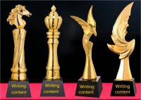 China Medal Style Custom Resin Trophies Gold Or Silver Plated for sale