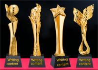China Medal Style Custom Resin Trophies Gold Or Silver Plated for sale