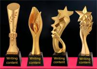 China Medal Style Custom Resin Trophies Gold Or Silver Plated for sale
