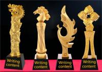 China Medal Style Custom Resin Trophies Gold Or Silver Plated for sale