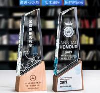 China Individualized Custom Resin Trophies Crystal And Solid Wood Combination Trophy for sale