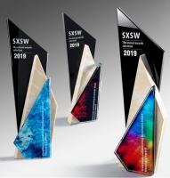 China Multi Color Crystal Resin Trophy Clear And Wear Resistant for sale
