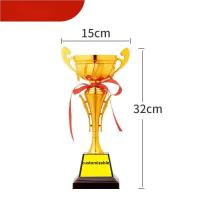 China Customized Metal Trophy Cup 32cm Hight Tear Resistant for sale
