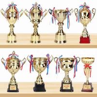 China Customized Metal Trophy Cup 32cm Hight Tear Resistant for sale