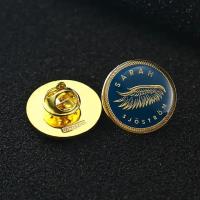 China Golden Color Metal Badge 2.5cm 2.8cm 3cm Metal Brooch for sale