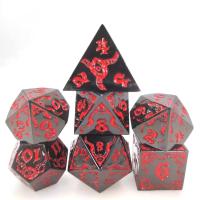 China Devil's Eye role-playing metal multifaceted dice set TRPG COC DND for sale