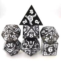 China Devil's Eye role-playing metal multifaceted dice set TRPG COC DND for sale