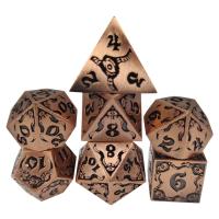 China Devil's Eye role-playing metal multifaceted dice set TRPG COC DND for sale