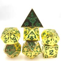 China Devil's Eye role-playing metal multifaceted dice set TRPG COC DND for sale