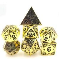 China Devil's Eye role-playing metal multifaceted dice set TRPG COC DND for sale