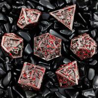 China Luxurious Metal Polyhedral Dice 8 Active Colors TRPG Dungeons And Dragons Dnd Metal Dice Set for sale
