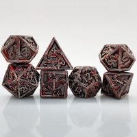 China Luxurious Metal Polyhedral Dice 8 Active Colors TRPG Dungeons And Dragons Dnd Metal Dice Set for sale