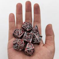 China Luxurious Metal Polyhedral Dice 8 Active Colors TRPG Dungeons And Dragons Dnd Metal Dice Set for sale