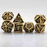 China Luxurious Metal Polyhedral Dice 8 Active Colors TRPG Dungeons And Dragons Dnd Metal Dice Set for sale