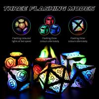 China Plastic LED Luminous Dice Rechargeable Football Table Game Multi Faced Dice Set for sale