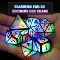 China Ultra Long Standby LED Rechargeable Game Dice Set Dragon And Dungeon for sale