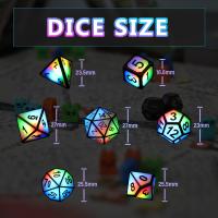 China Ultra Long Standby LED Rechargeable Game Dice Set Dragon And Dungeon for sale
