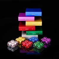 China Portable Round 16mm Color Metal Dice Set Creative Leisure Aluminum Alloy Dice for sale
