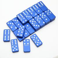 China Double 6 Six Metal Domino Set With 28 Giant Aluminum Alloy Domino Blocks Laser Printed Desktop Game“Pai Jiu” for sale