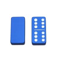 China Double 6 Six Metal Domino Set With 28 Giant Aluminum Alloy Domino Blocks Laser Printed Desktop Game“Pai Jiu” for sale