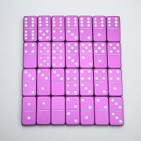 China Double 6 Six Metal Domino Set With 28 Giant Aluminum Alloy Domino Blocks Laser Printed Desktop Game“Pai Jiu” for sale