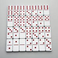 China Double 6 Six Metal Domino Set With 28 Giant Aluminum Alloy Domino Blocks Laser Printed Desktop Game“Pai Jiu” for sale