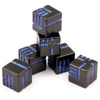 China Metal Six sided Dice Colored Table Game Running Group Toy Script Kill DND Dragon and Dungeon Props for sale
