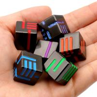 China Metal Six sided Dice Colored Table Game Running Group Toy Script Kill DND Dragon and Dungeon Props for sale