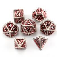 China DND metal dice, Dragon and Dungeon polyhedral RPG dice, 7 tabletop game dragon scale dice for sale