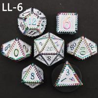 China DND metal dice, Dragon and Dungeon polyhedral RPG dice, 7 tabletop game dragon scale dice for sale
