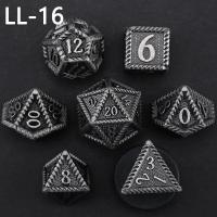 China DND metal dice, Dragon and Dungeon polyhedral RPG dice, 7 tabletop game dragon scale dice for sale