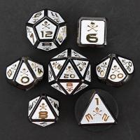 China 7 Skeleton Dice, Multi Faced Digital Color DND Board Game, Dragon and Dungeon for sale